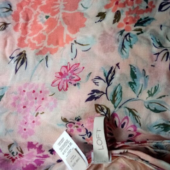 LOFT | Accessories | Loft Pink Pastel Scarf | Poshmark